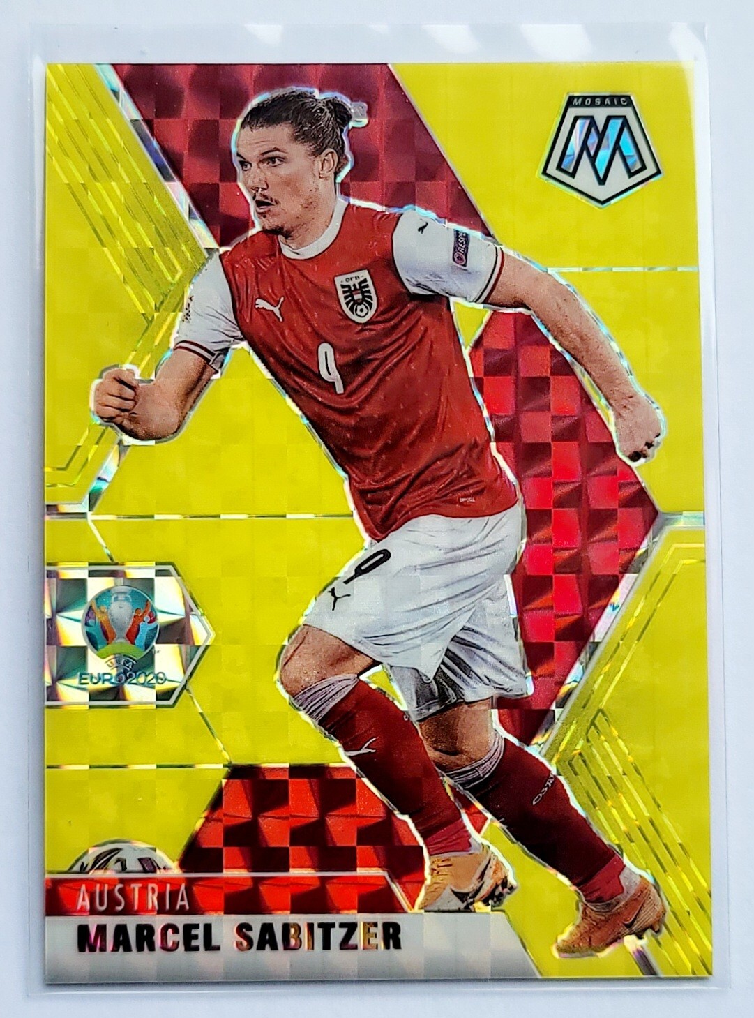 2021 Panini Mosaic UEFA Euro 2020 - Gold Fluorescent Mosaic Prizm #2 Marcel Sabitzer /10 for ...