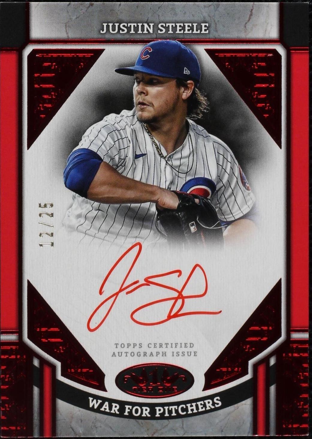 2024 Topps Tier One - Advanced Stats Stars Autographs Justin Steele # ...