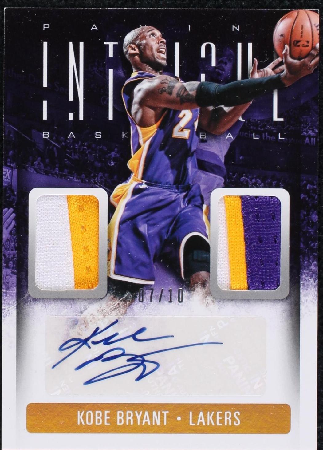 2013-14 Panini Intrigue - Dual Jersey Autographs Kobe Bryant #37 Prime ...