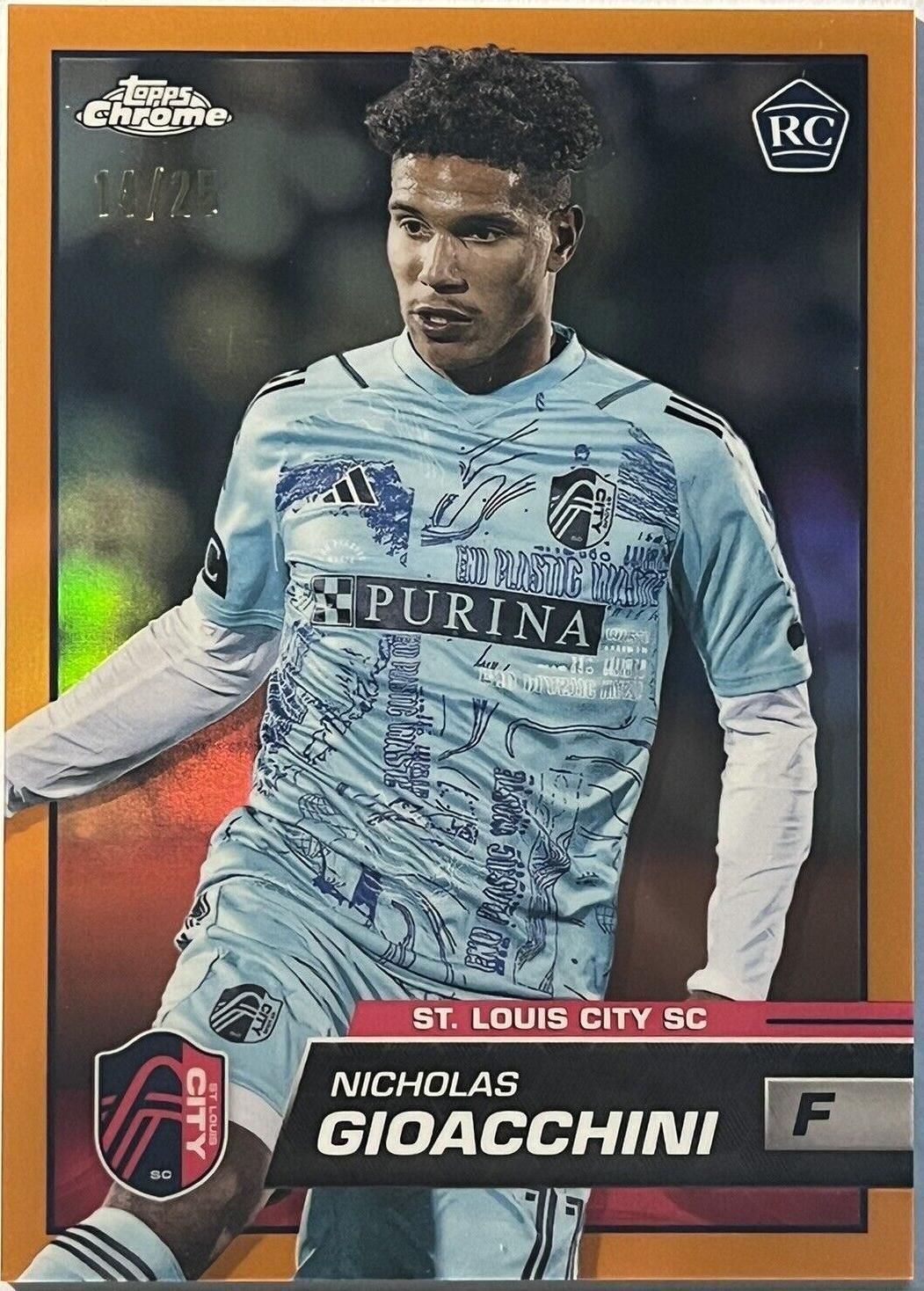 2023 Topps Chrome MLS - Image Variation Nicholas Gioacchini #111 Orange ...