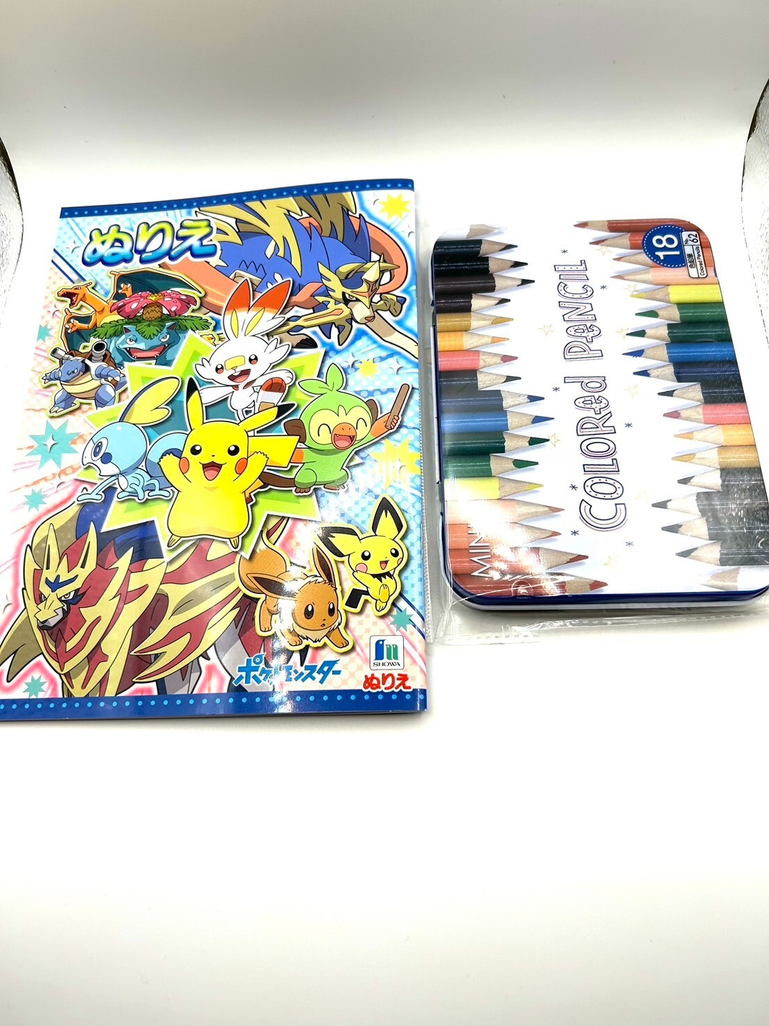 18 Colors Set | Pokemon Coloring Book Nurie Mini Colored Pencils