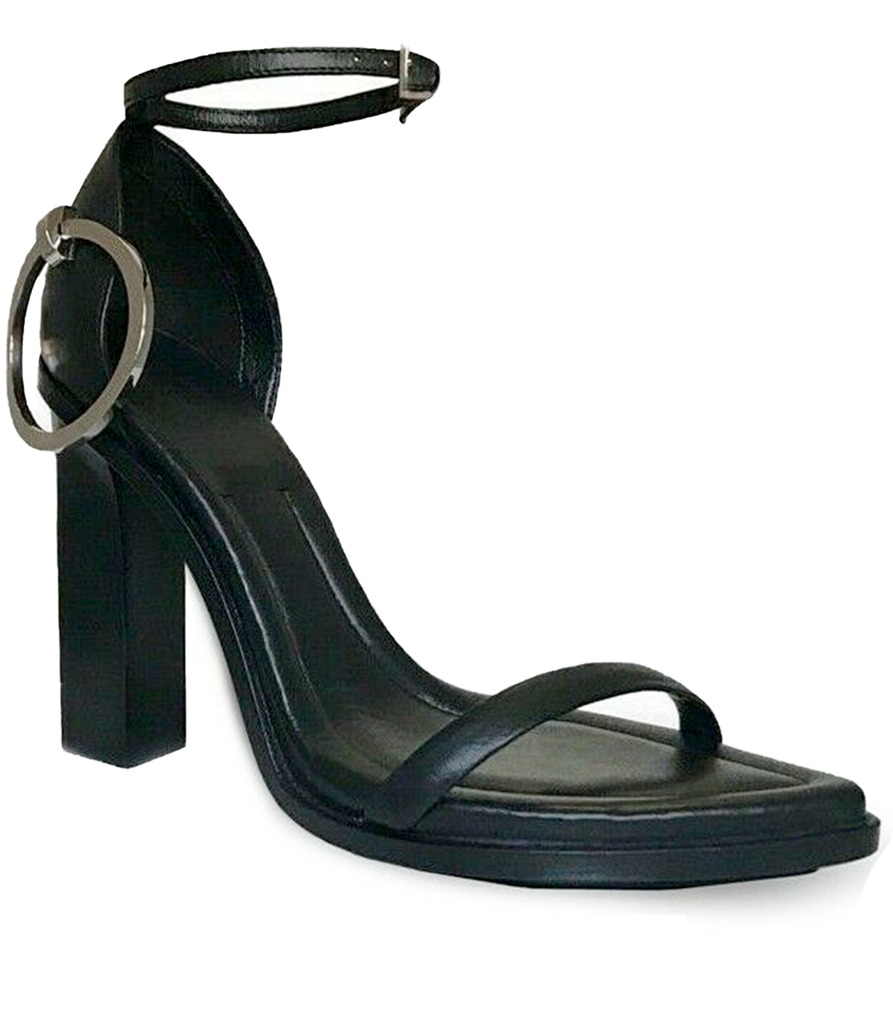 Versus Versace Women Sandals Black Leather Size 7 US Ankle Versus Versace Women Sandals Black Leather Size 7 US Ankle