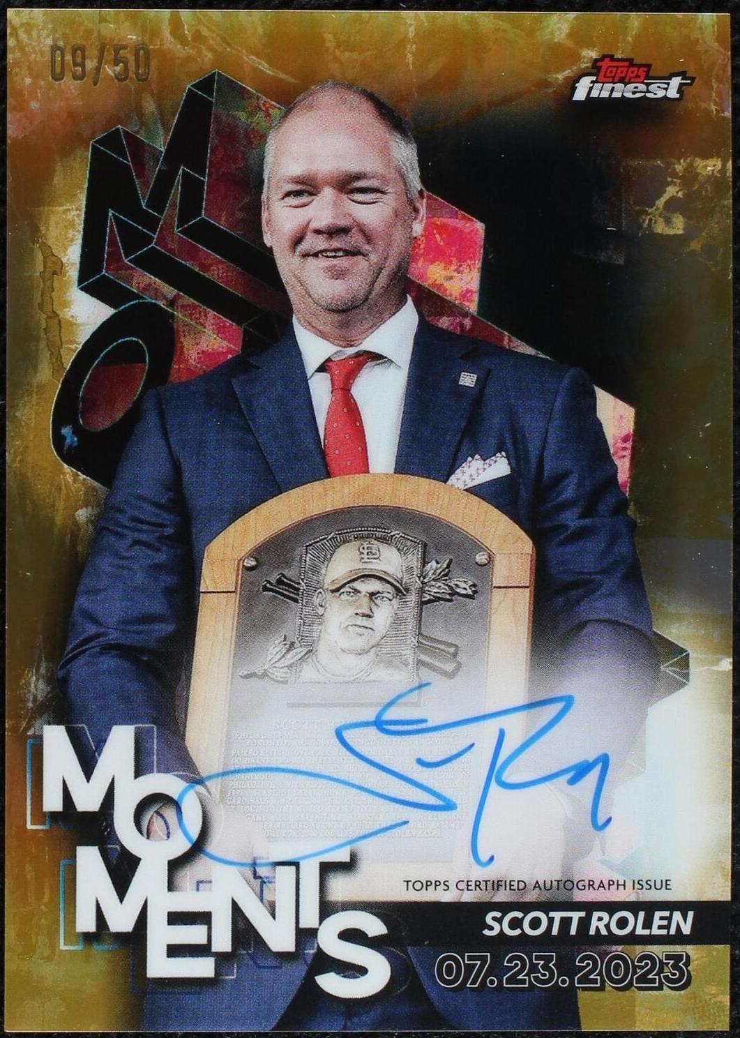 2024 Topps Finest - Finest Moments Autographs Scott Rolen #FMA-SR Gold ...