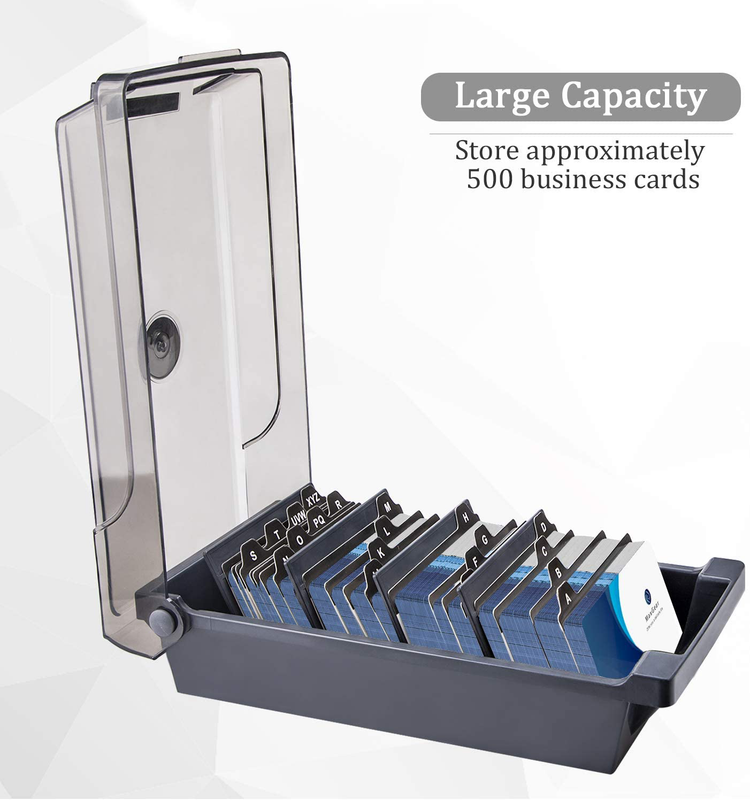Business Card Holder Box File Storage Index Organizer Rolodex For500 C ...