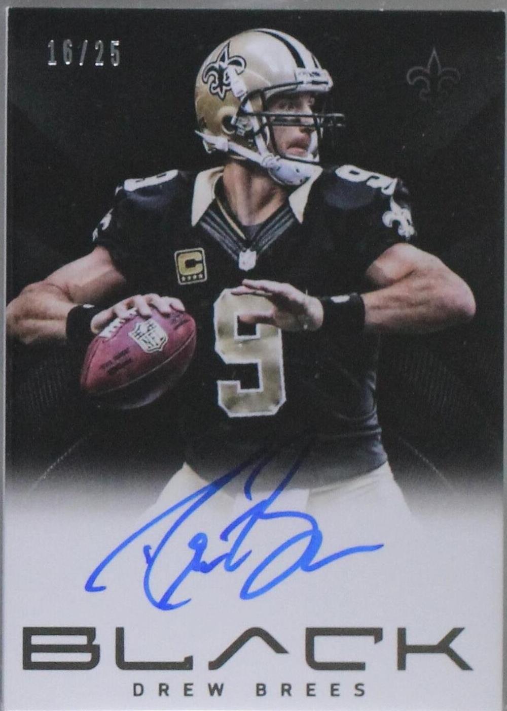 2013 Panini Black - Signatures Drew Brees #17 /25 (AU) for sale online ...