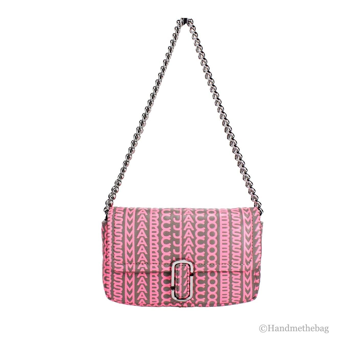 Marc Jacobs Neon Pink The Monogram Leather J Marc Mini Marc Jacobs Neon Pink The Monogram Leather J Marc Mini