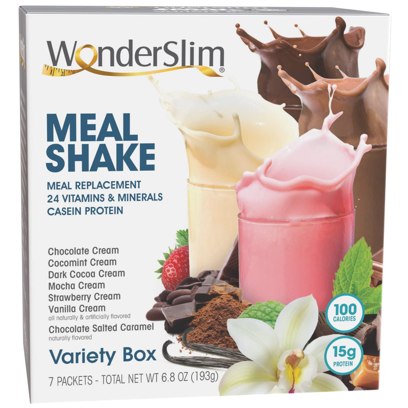 Wonderslim Meal Replacement Shake, Variety Pack, 100 Calories,