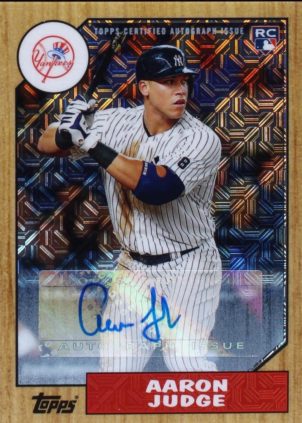 2017 Topps Silver Pack 1987 Design Chrome - Autographs Aaron Judge #87A ...
