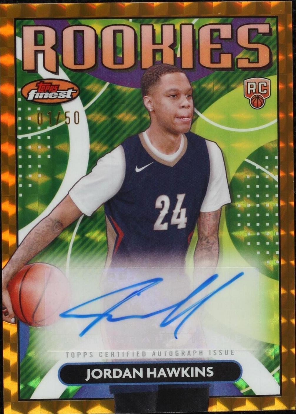 2023-24 Topps Finest - Rookie Finest Autographs Jordan Hawkins #RFA-JOH ...