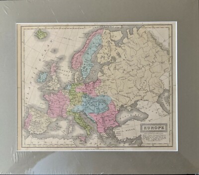 Rare Antique Classroom Map Europe Pull Down Map & A.K Antique School ...