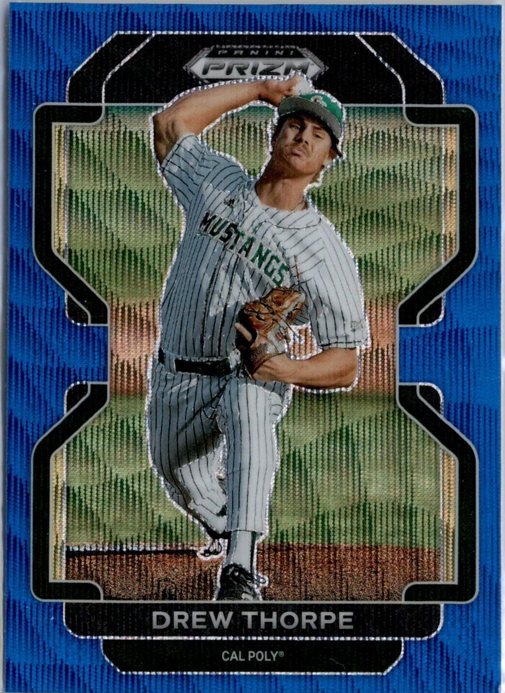 2022 Panini Prizm Draft Picks - Drew Thorpe #PDP61 Blue Wave Prizm (RC ...