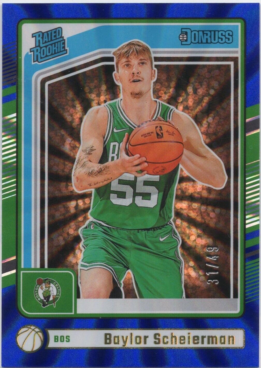 2024-25 Panini Donruss - Rated Rookie Baylor Scheierman #224 Holo Blue ...