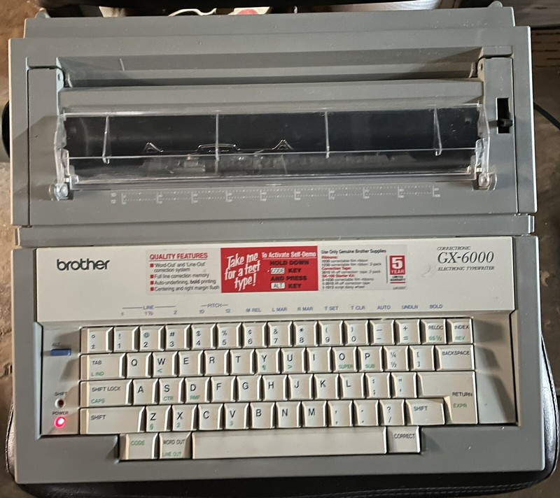 1992 Brother GX-6000 on the Typewriter Database