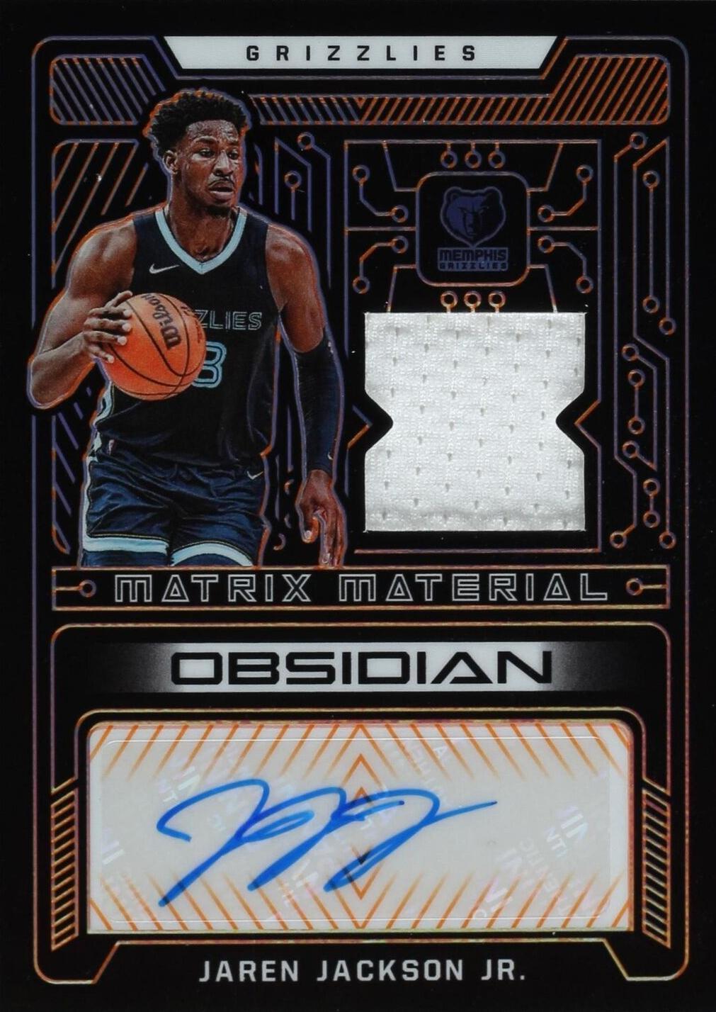 2021-22 Panini Obsidian - Matrix Material Autos Electric Etch Orange # ...