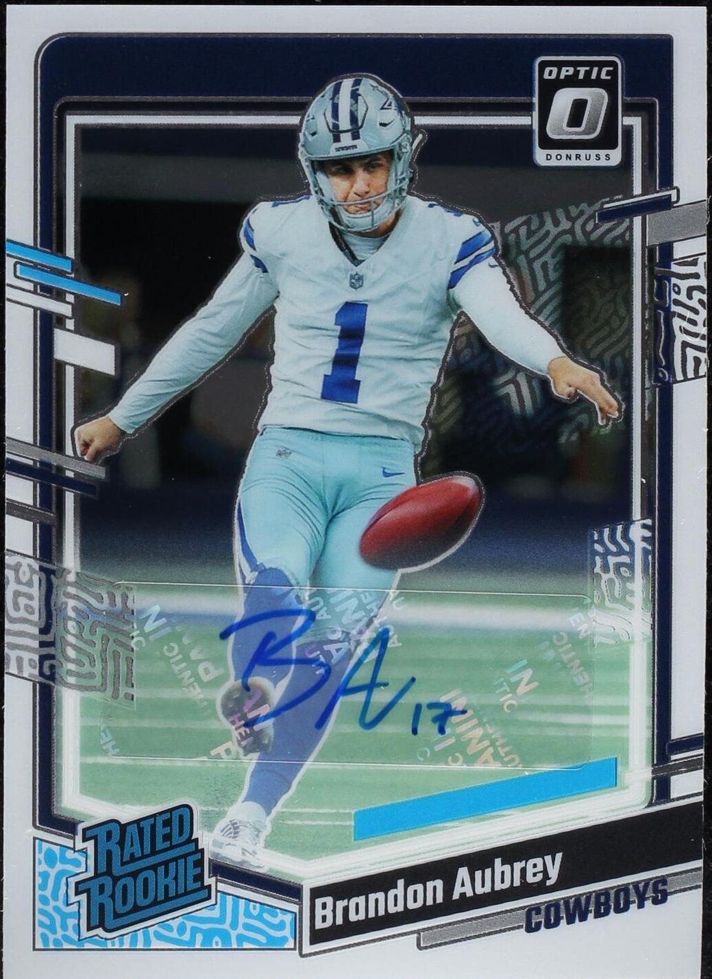 2023 Panini Donruss Optic - Rated Rookie Brandon Aubrey #226 Autographs ...