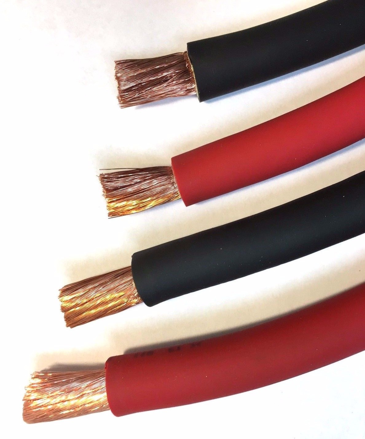 Battery Cable Premium Pure Copper Power Wire 1/0 or 2/0 Gauge AWG Made ...