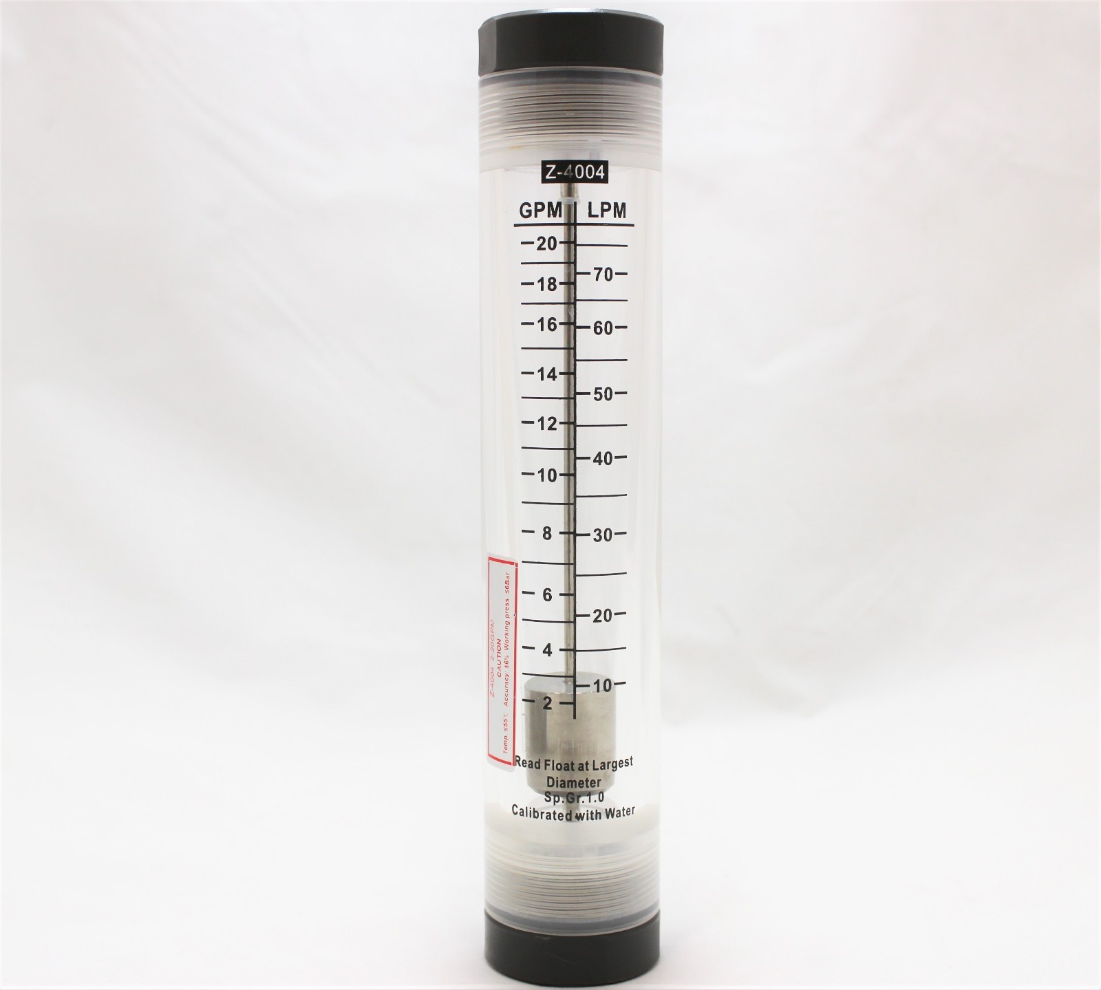 2 Water Flow Meter FLOWMETER Rotameter 2 20 GPM Inline Instrument EBay
