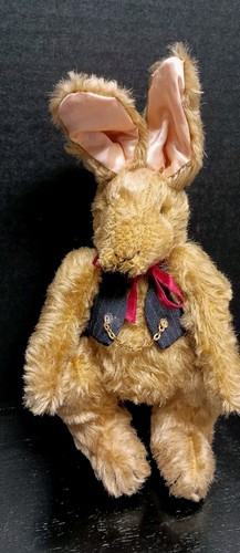 Rare Vintage Mohair Jointed Rabbit Plush Firm Stuffed Alice In ...