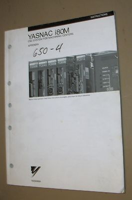 YASKAWA YASNAC I80M APPENDIX MANUAL TOE-C843-11.31E CNC SYSTEM MACHINING CENTERSのeBay公認海外通販｜セカイモン