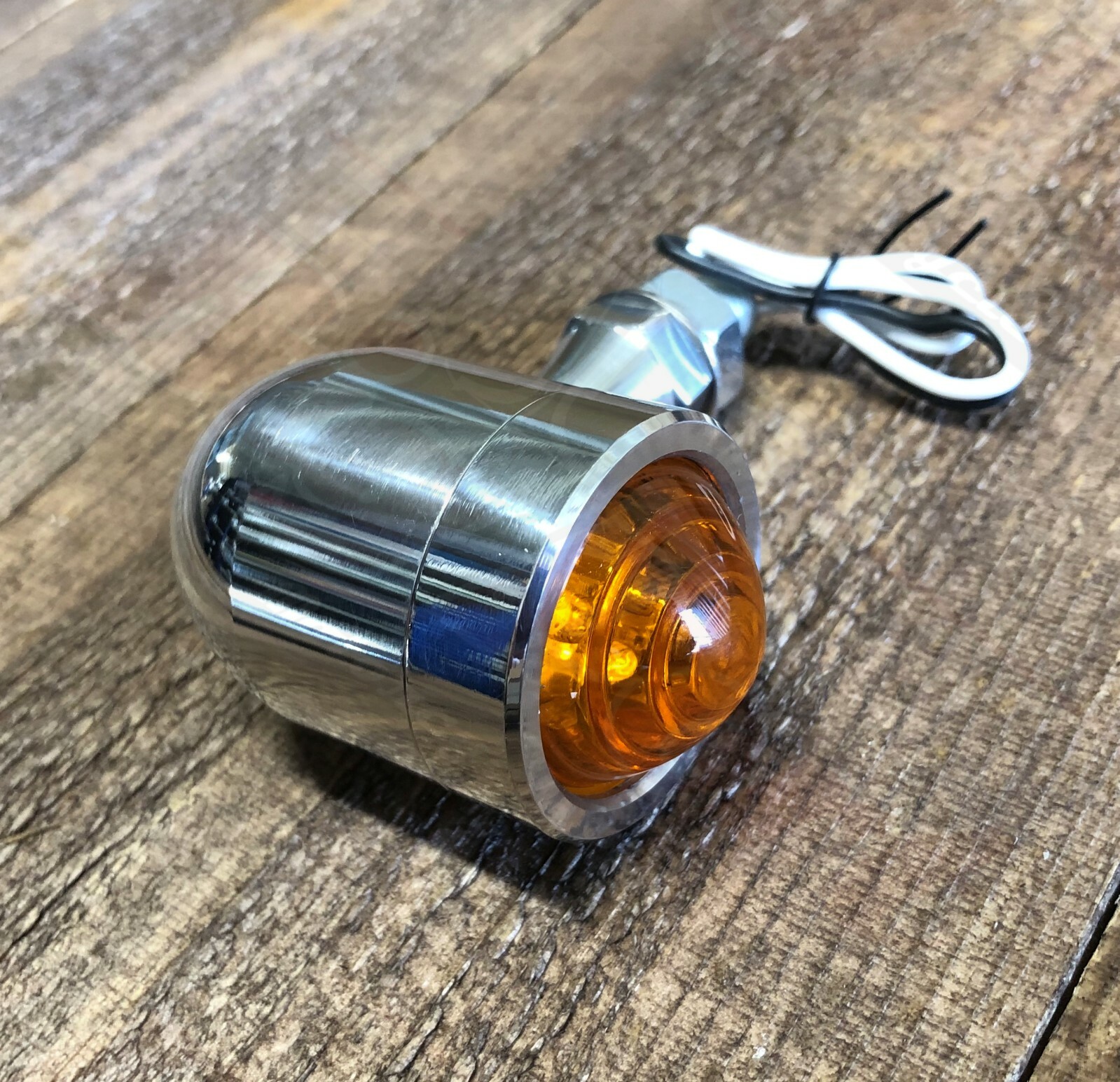 Pair Bullet Classic Mini Indicators Cafe Racer Motorcycle Alloy Bobber ...