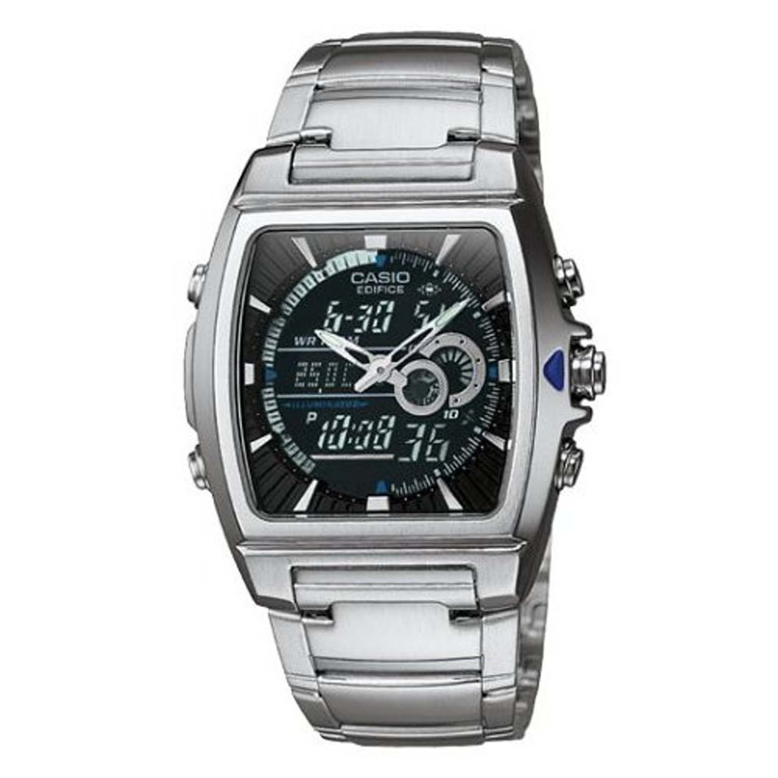 Casio Men s EFA120D 1AV Edifice Analog Digital Square Dial Stainless 