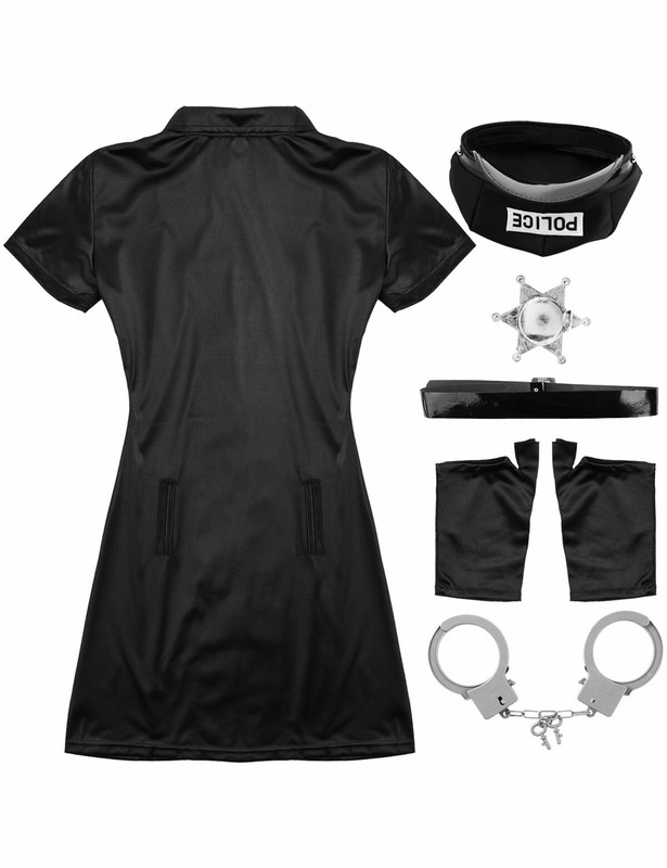 Sexy Women Cop Police Cosplay Halloween Officer Outfit Roleplay Fancy ...