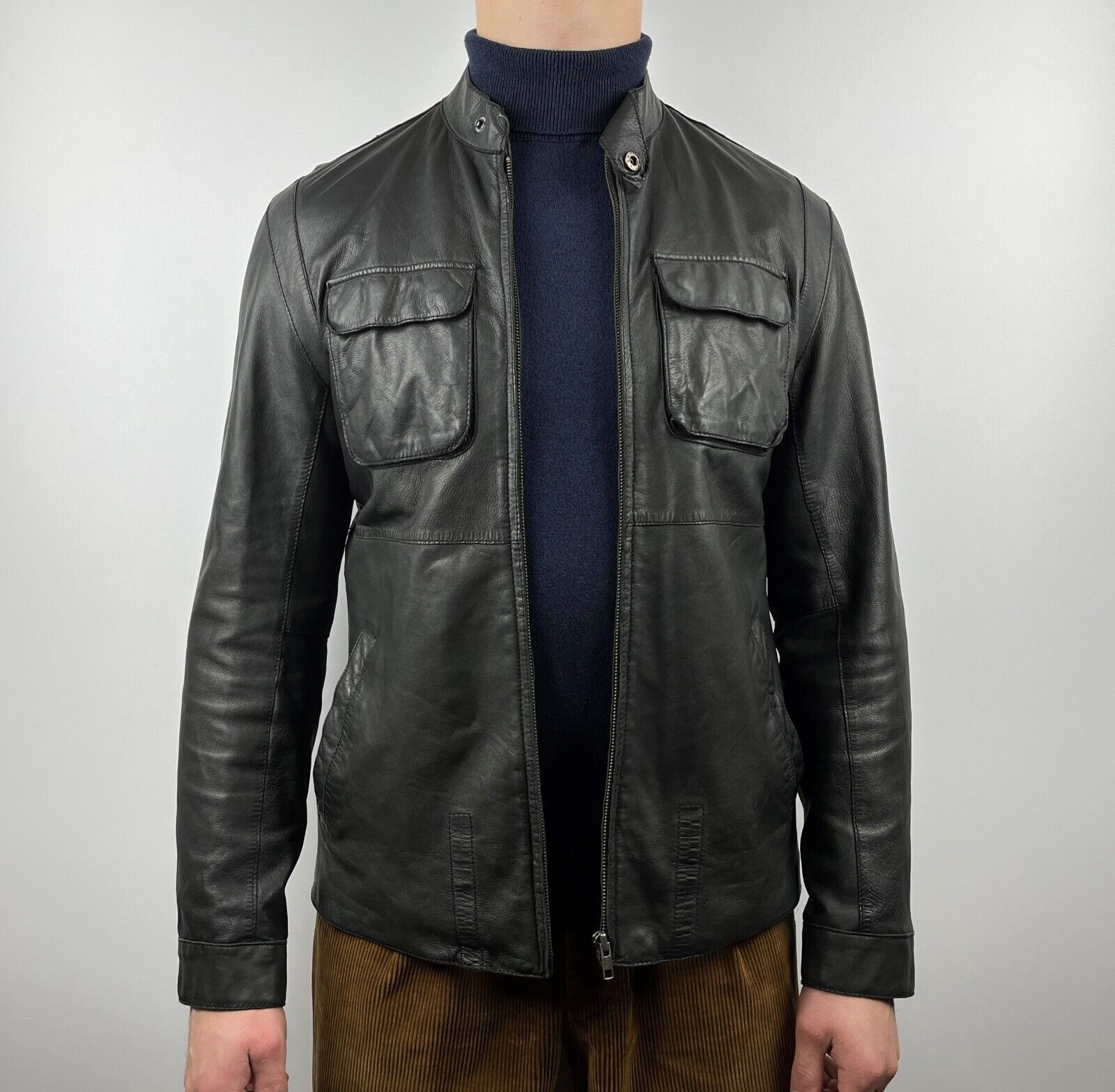 Men's Ted Baker Biker Leather Jacket Size 3 (M) | eBay Men's Ted Baker Biker Leather Jacket Size 3 (M) | eBay