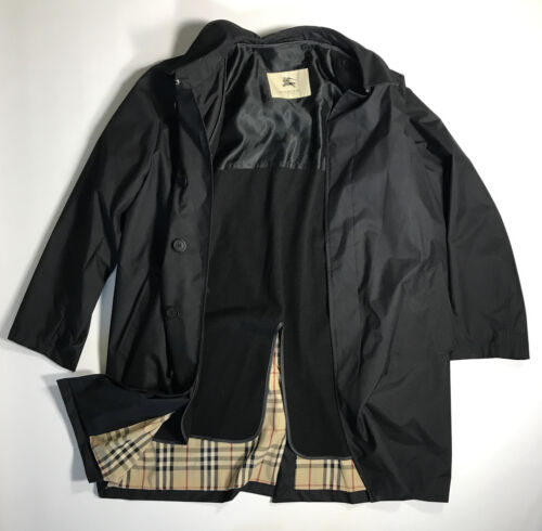 Men's Black Burberry London Winter Jacket with Removable Men's Black Burberry London Winter Jacket with Removable