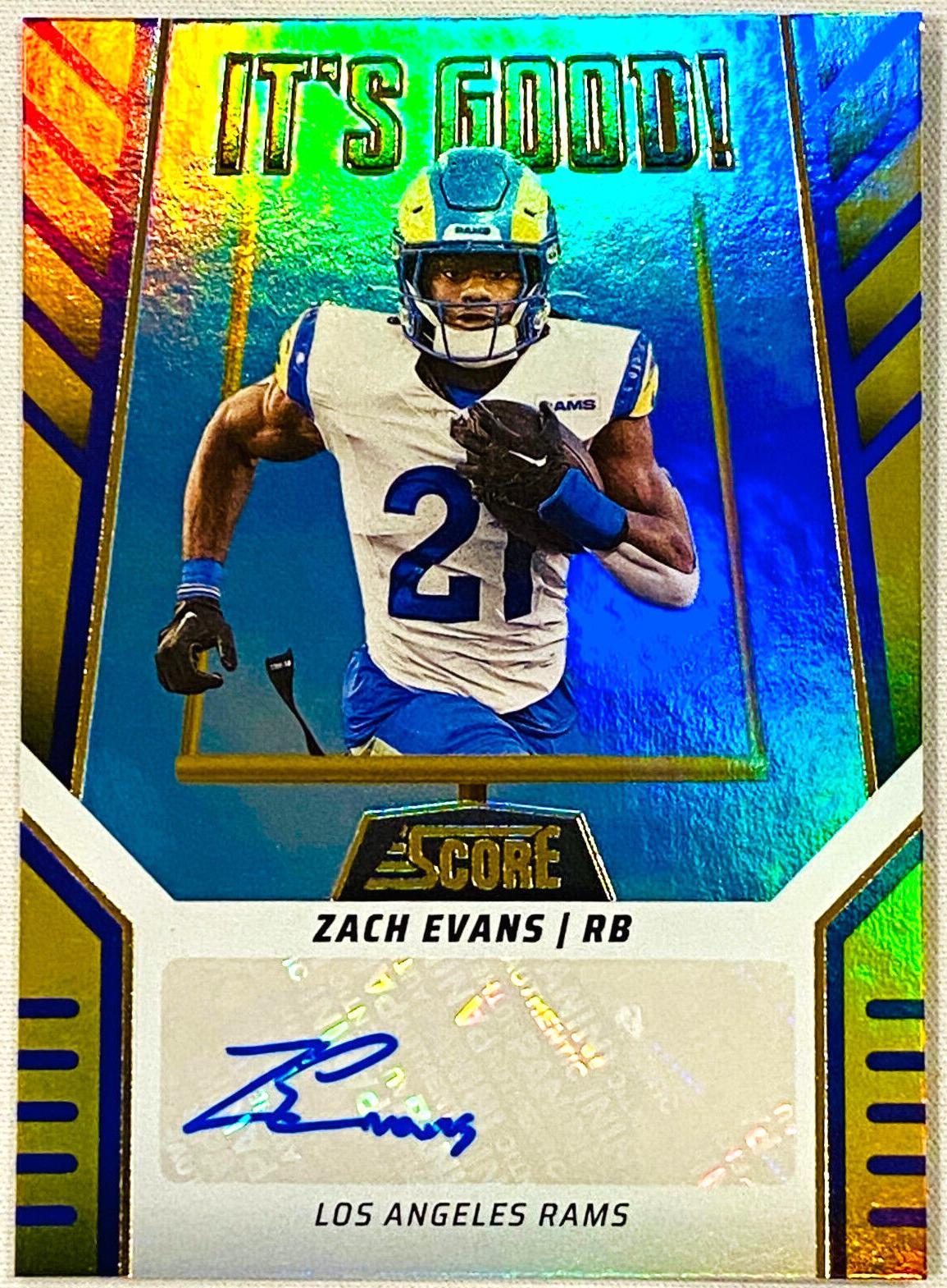 2024 Score - It's Good! Autographs Zach Evans #IG-50 (AU) for sale ...