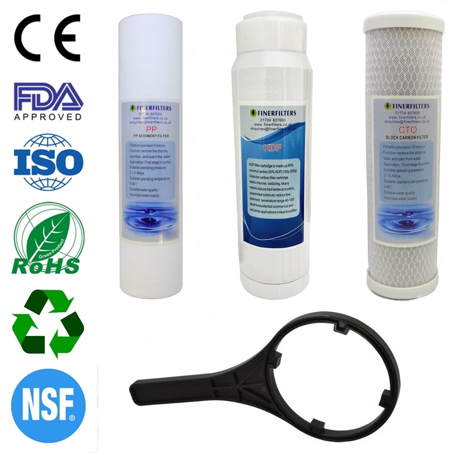 Finerfilters 3 Stage 10” HMA Heavy Metal Reduction Water Filter System ...