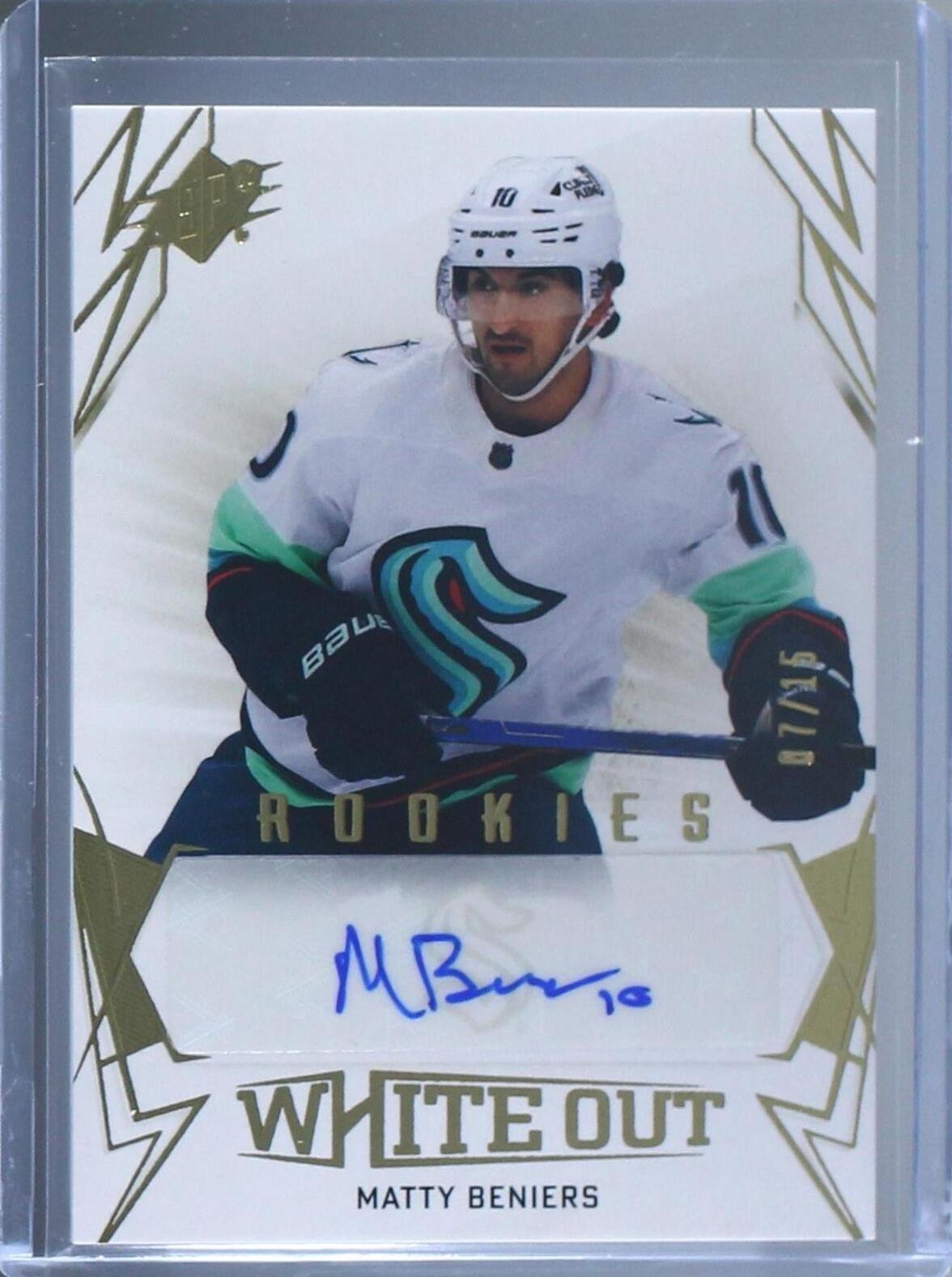 2022-23 SPx - White Out Rookie Autographs Matty Beniers #WOR-BE Gold ...