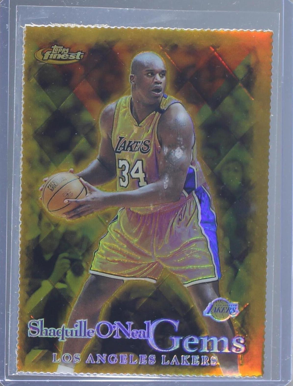 2000-01 Topps Finest - Gems Shaquille O'Neal #164 Gold Refractor /100 ...