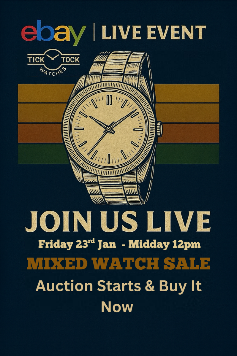 Vintage Watch Sale £9.99 Auction Starts & Buy It Now! | eBay Live UK