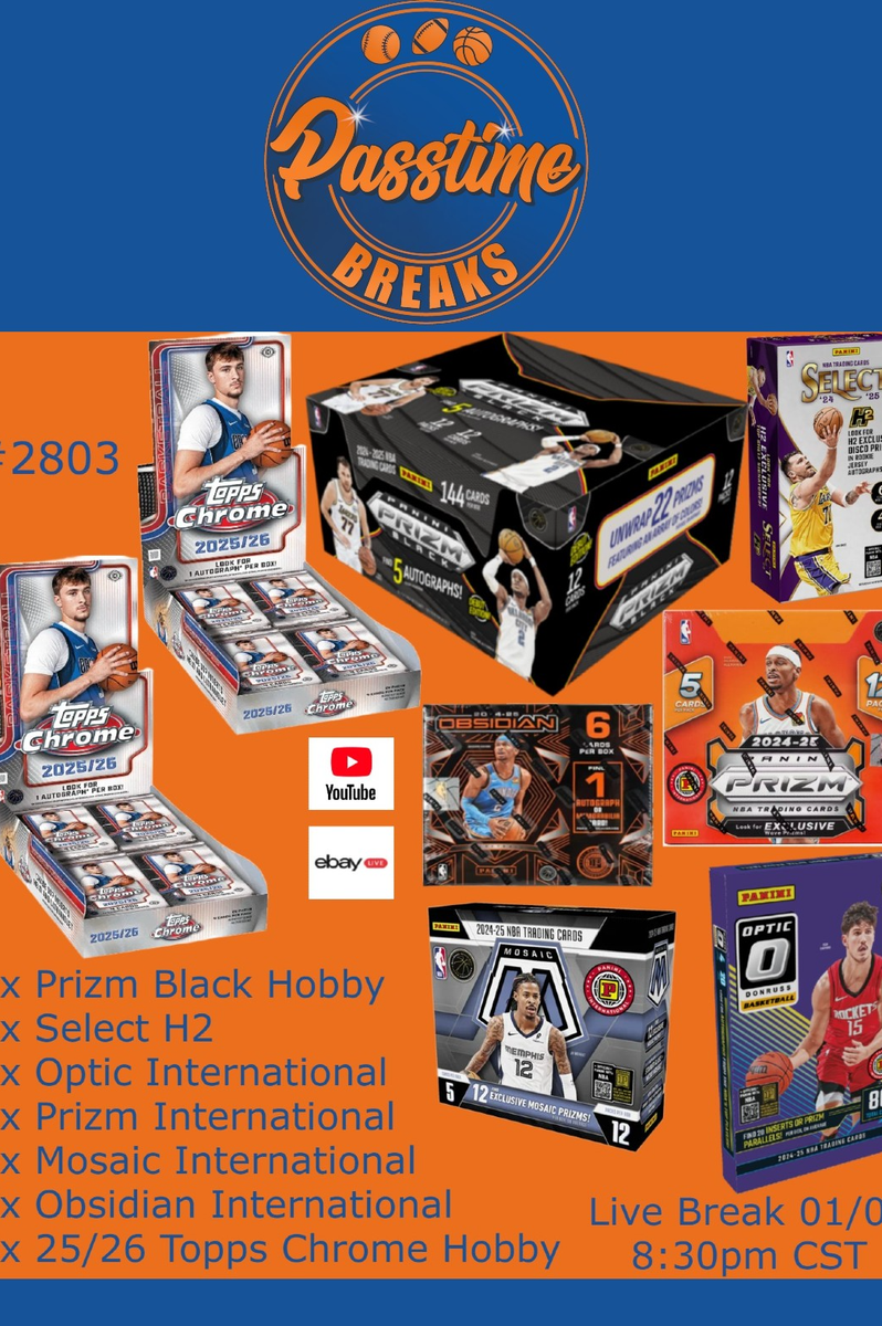 TOPPS CHROME PRIZM BLACK MOSAIC BASKETBALL - 8 Box Hobby Mix PYT BREAK ...