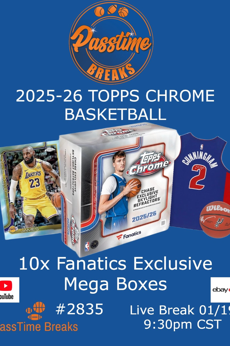 2025-26 TOPPS CHROME BASKETBALL - 10x Fanatics Mega Boxes - PYT BREAK ...