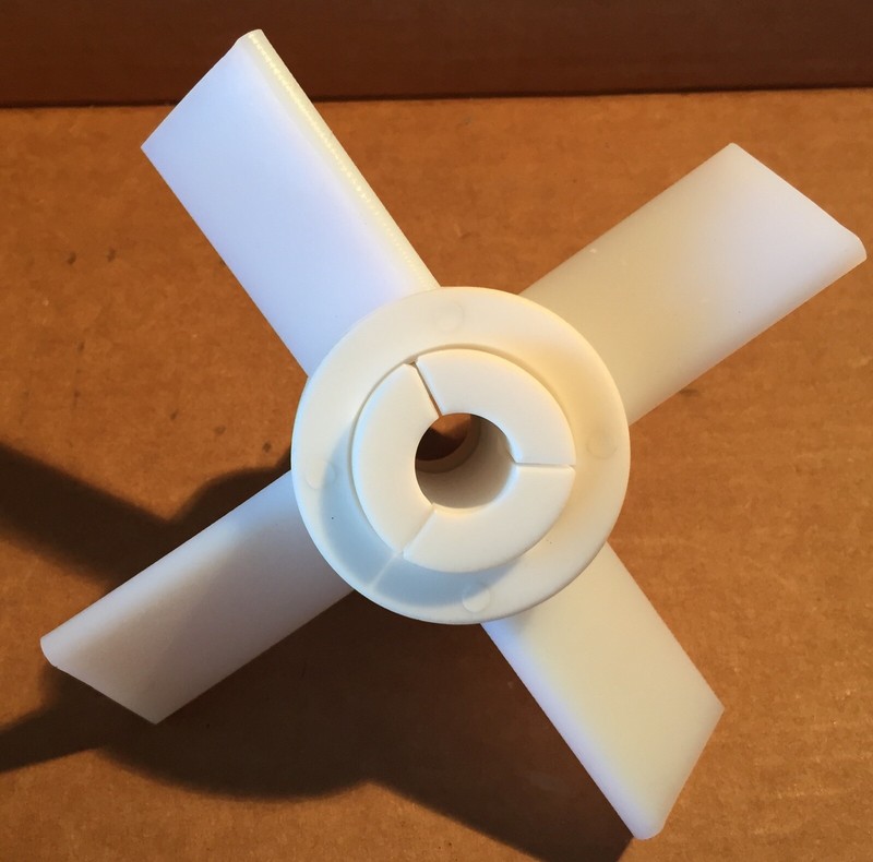 ChemGlass PTFE 4-Blade 45° Impeller Agitator, 6” Diameter, CG-2095-03 ...