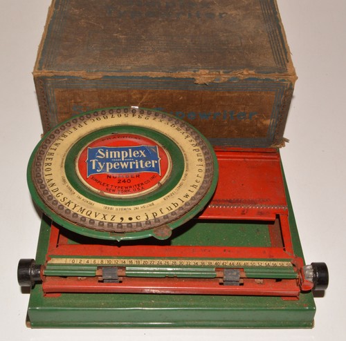 Simplex typewriter photos of Simplex by year then serial number by date