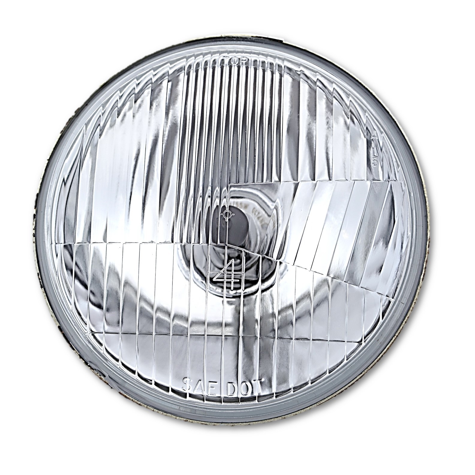 5-3/4" Motorcycle 6V 6-Volt Stock Glass Metal Headlight LED Light ...