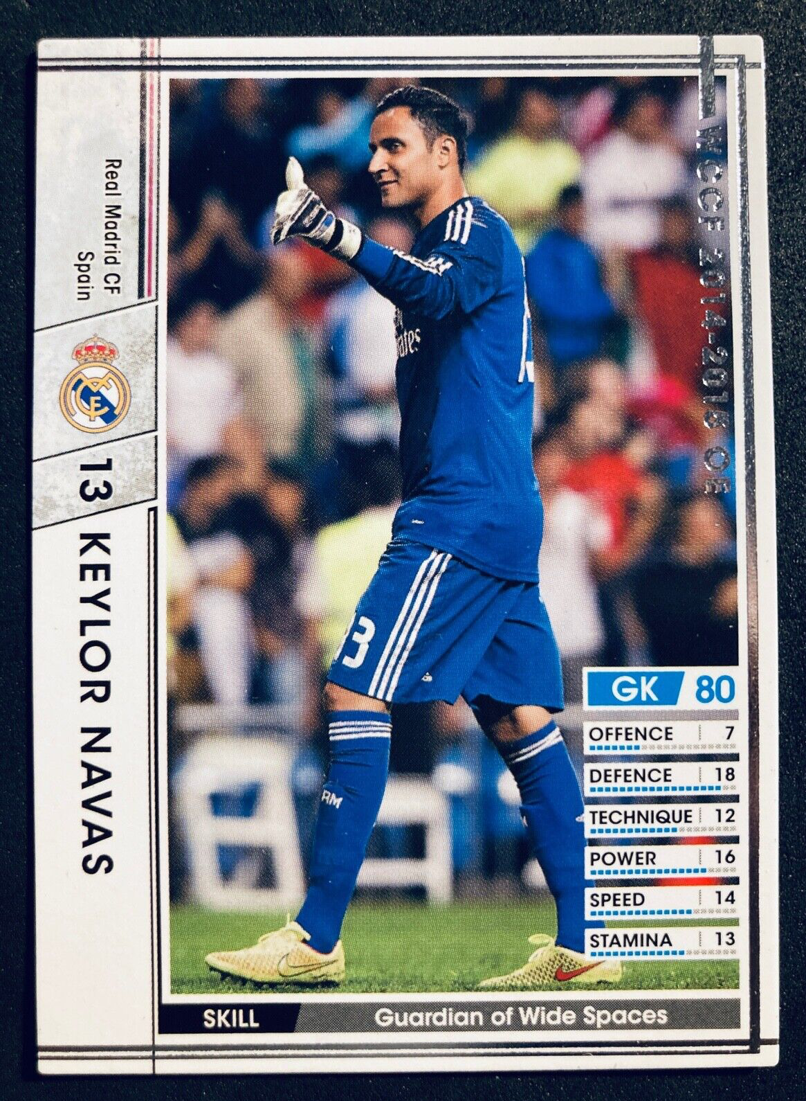 2014-15 Panini SEGA WCCF Extra Keylor Navas Real Madrid rare 2014-15 Panini SEGA WCCF Extra Keylor Navas Real Madrid rare