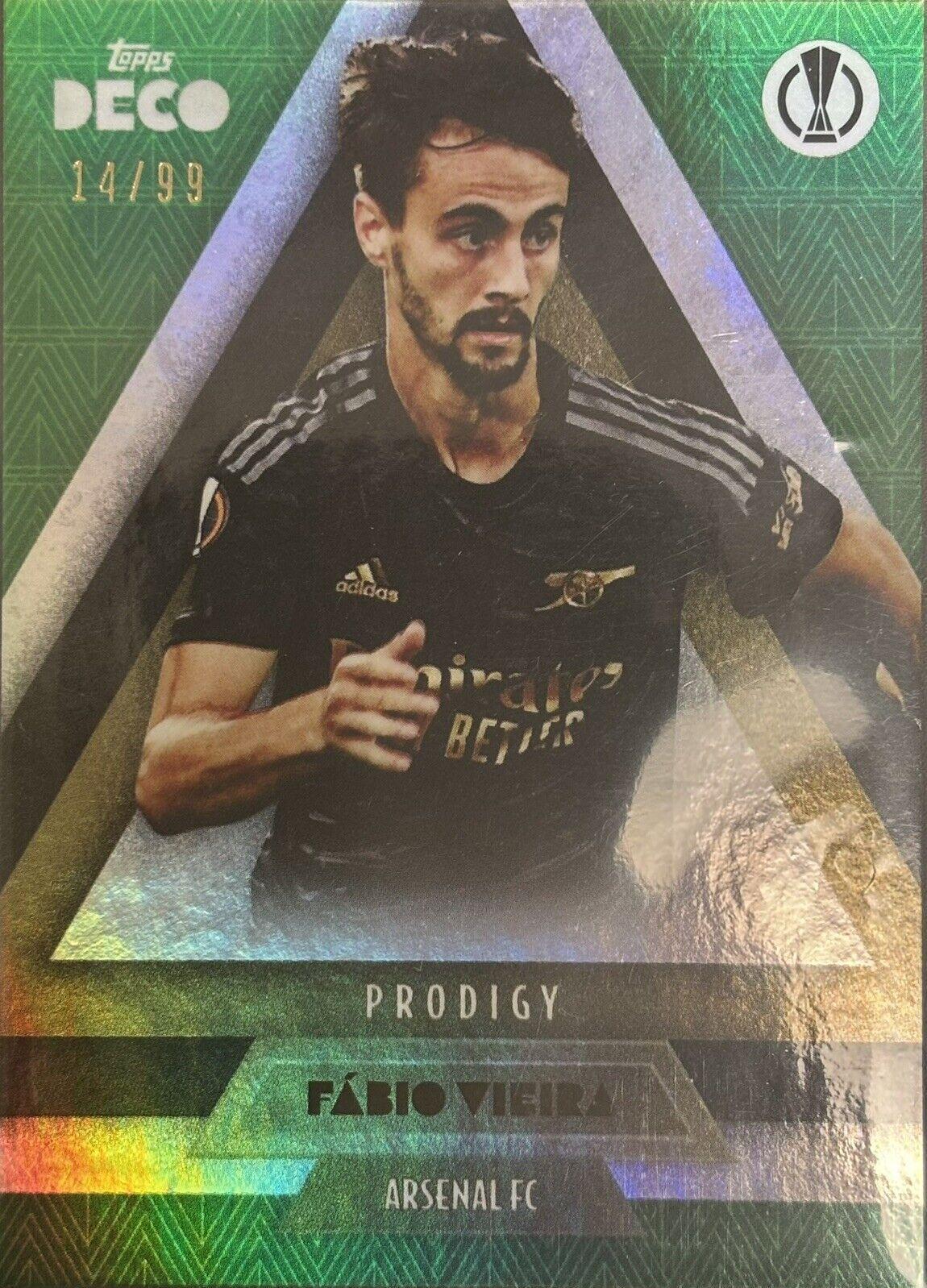 2022-23 Topps Deco UCL - Prodigy Fabio Vieira Green /99 for sale online ...