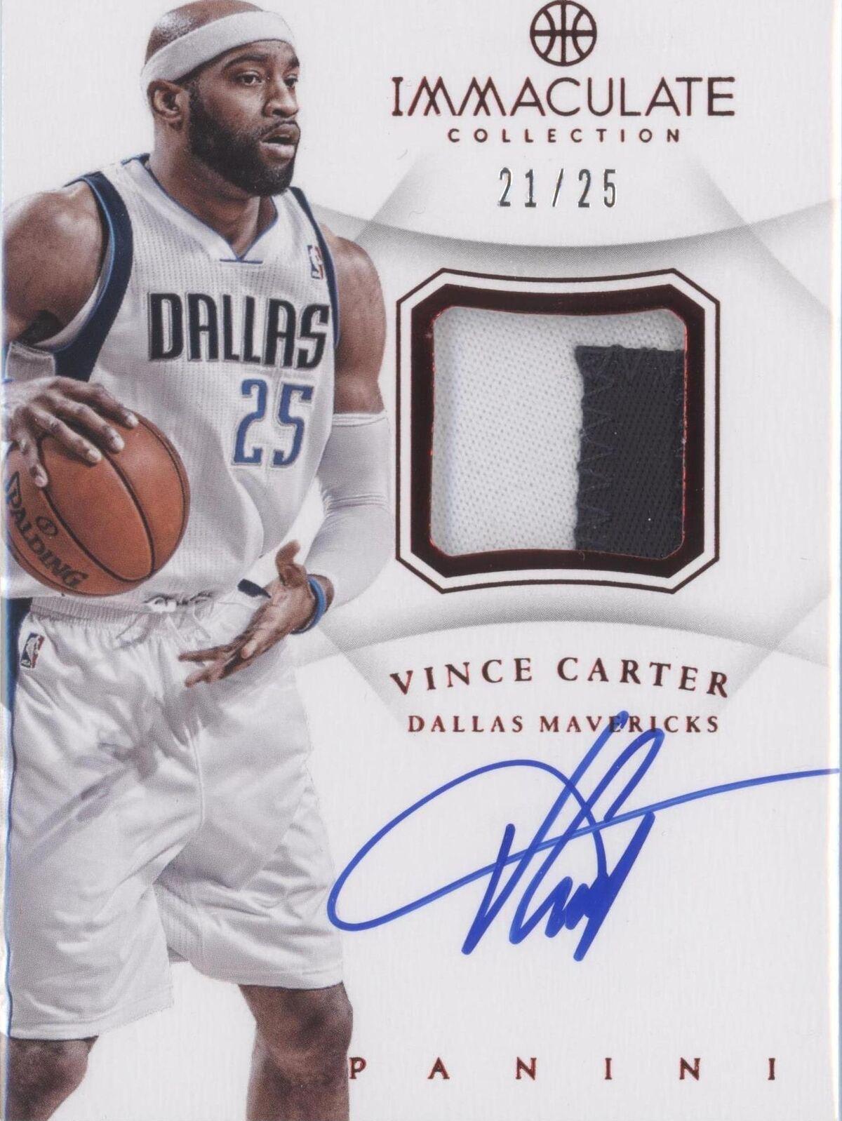 2012-13 Panini Immaculate Collection - Autograph Patch Vince Carter #AP ...