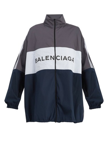 BALENCIAGA ZIPPED NYLON LOGO WINDBREAKER JACKET Size XL | eBay BALENCIAGA ZIPPED NYLON LOGO WINDBREAKER JACKET Size XL | eBay