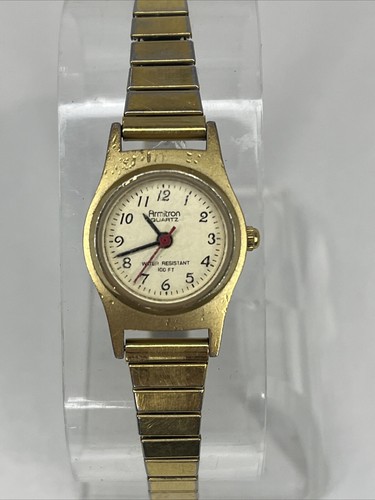 Armitron Women's Quartz Watch Gold Tone Stretch Band 25/4402 Armitron Women's Quartz Watch Gold Tone Stretch Band 25/4402