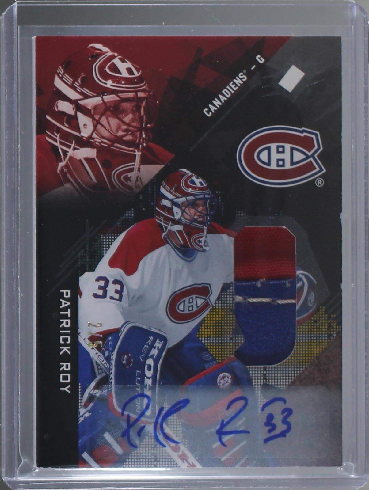 2017-18 SPx - Legends White Premium Material Autographs #22 Patrick Roy ...