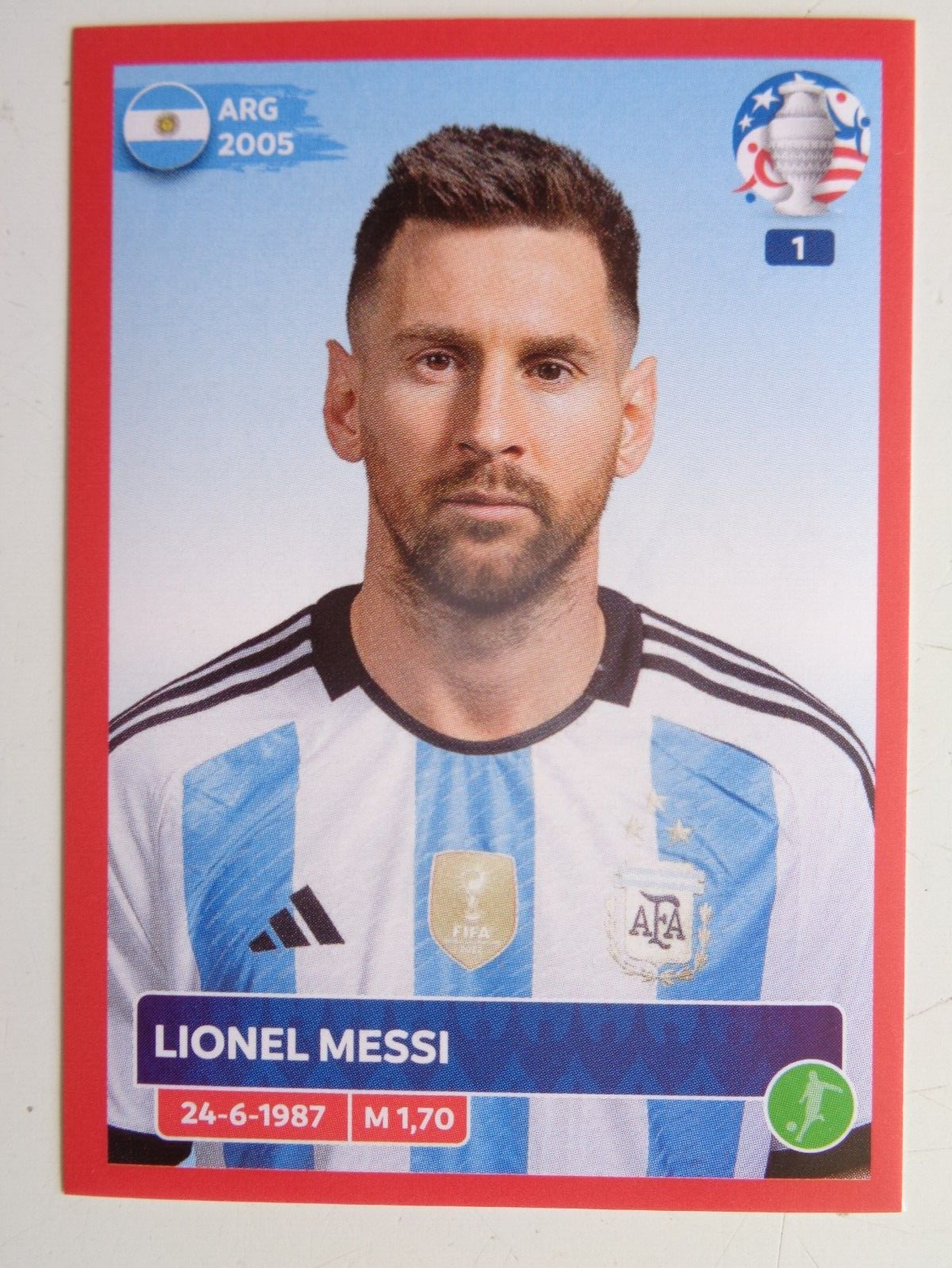 Lionel MESSI Arg 19 RED Parallel 2024 PANINI Copa America Lionel MESSI Arg 19 RED Parallel 2024 PANINI Copa America