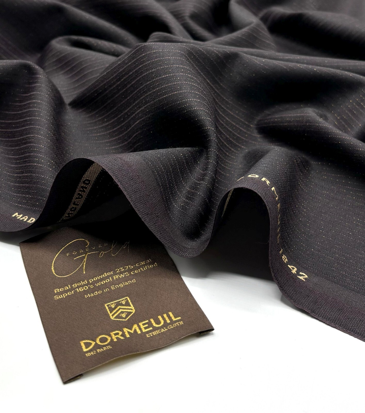 Purple Real Gold Striped Wool Fabric Super 160 Fabric By Dormeuil, 3.0m x 1.50mのeBay公認海外通販｜セカイモン