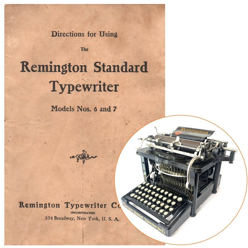 Remington typewriter photos of Remington 6 by year then serial number ...