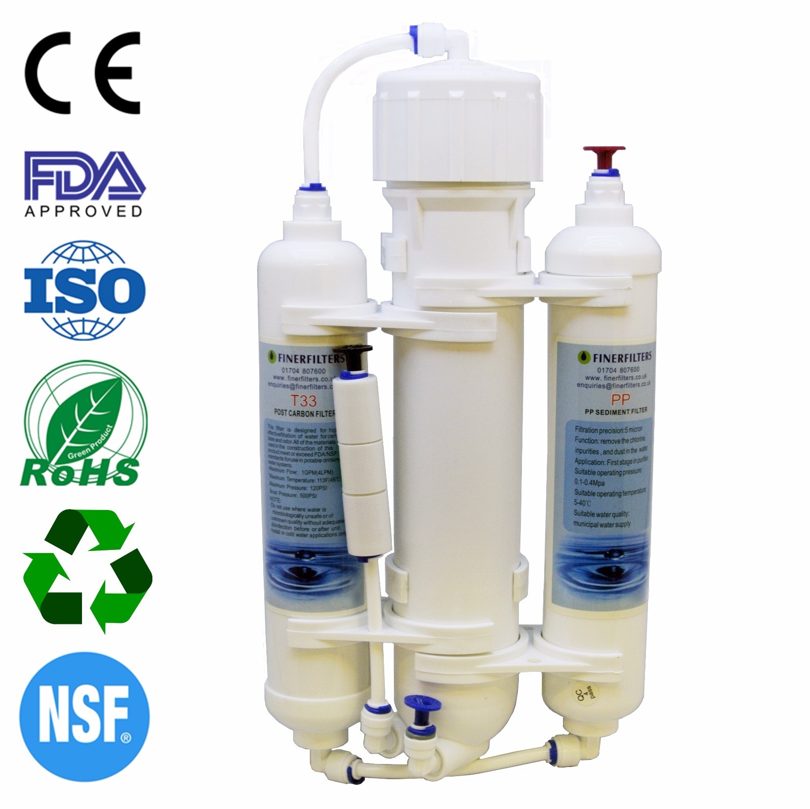 Aquarium 3 Stage Compact Reverse Osmosis System RO Unit for Marine ...