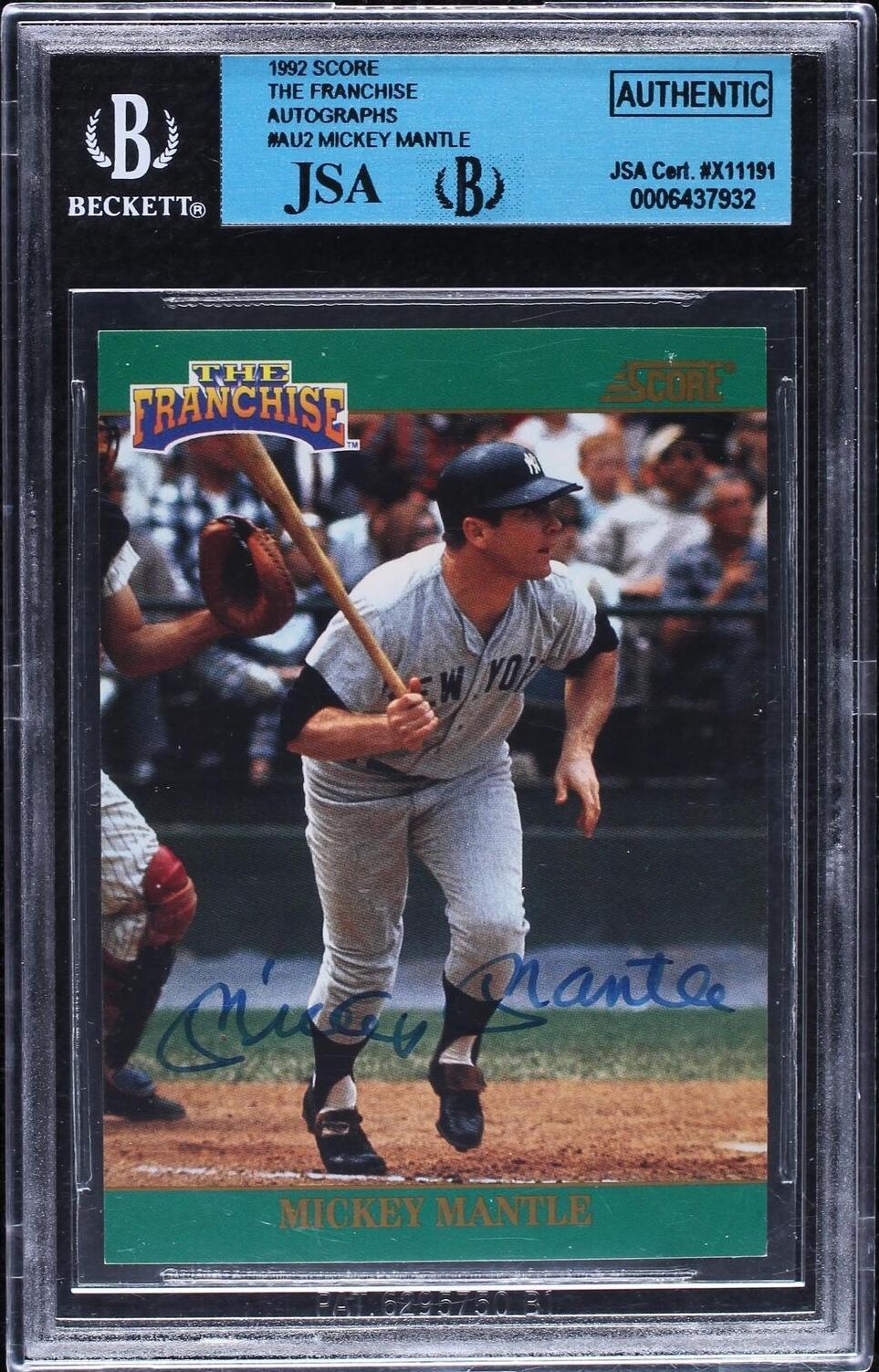 1992 Score - The Franchise Mickey Mantle #2 Autographs /2000 (AU) for ...