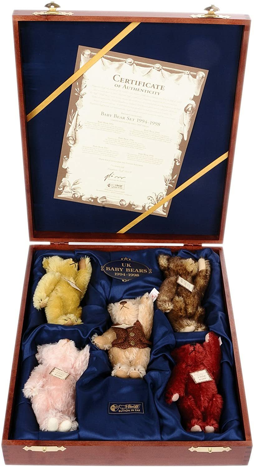 Steiff British Collectors UK Baby Bear Set, 1994-1998 Steiff British Collectors UK Baby Bear Set, 1994-1998